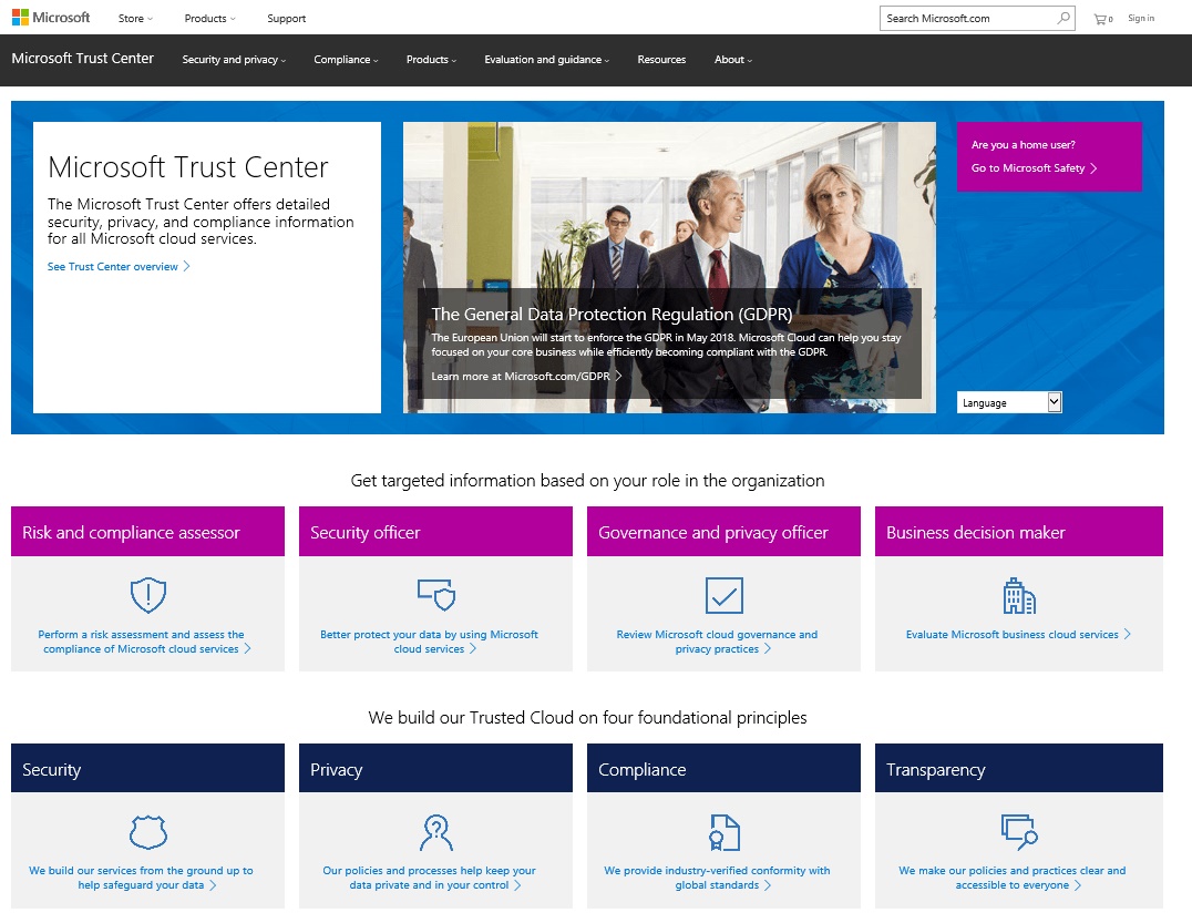 Microsoft Trust Center Gets New Look and Content - WinBuzzer