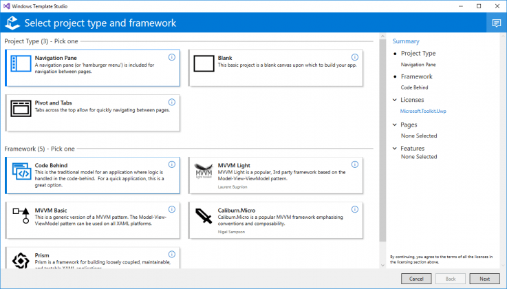 Microsoft's Visual Template Studio Scores Prism and Visual Basic ...