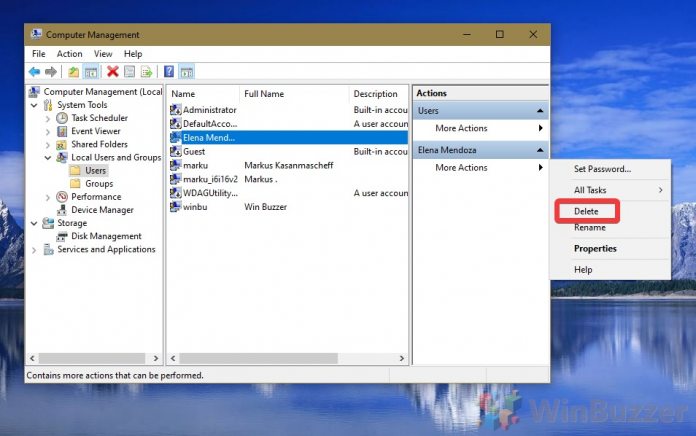 How to Delete a User Account in Windows 10 (6 Methods) - WinBuzzer