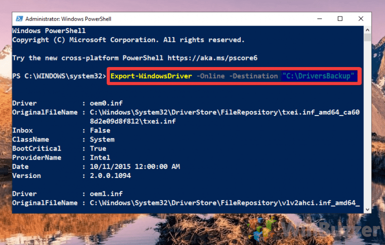 How to Backup Drivers in Windows 10 and Restore Them Again - WinBuzzer