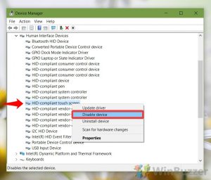 How to Enable or Disable a Touchscreen on Windows 10