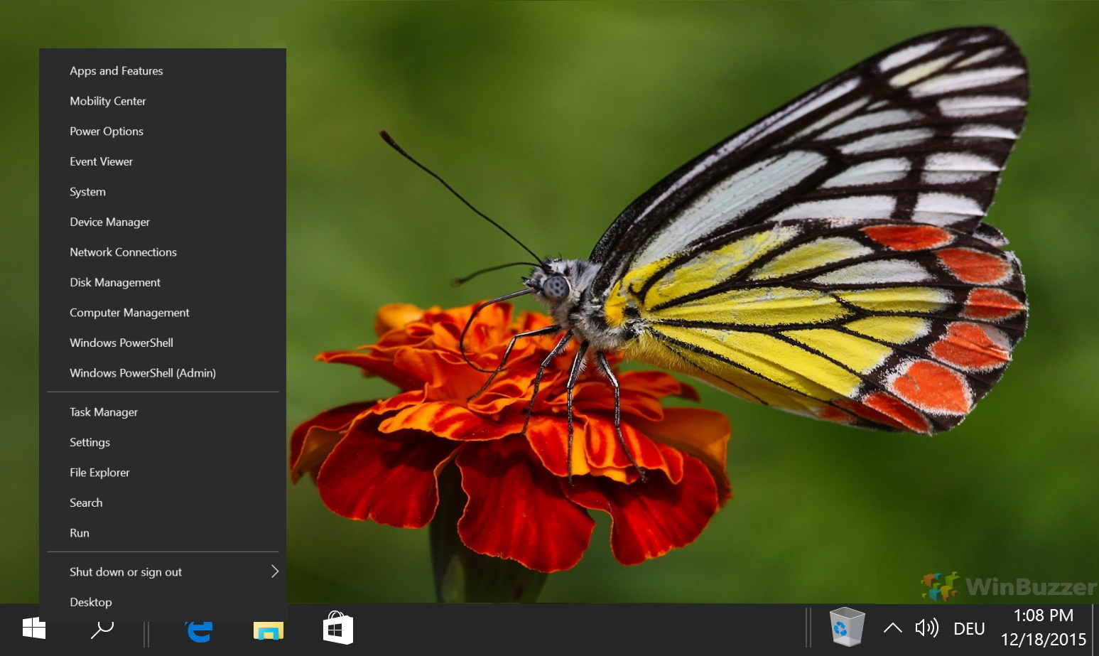How to Open the Hidden Start/Tools Menu in Windows 10 - WinBuzzer