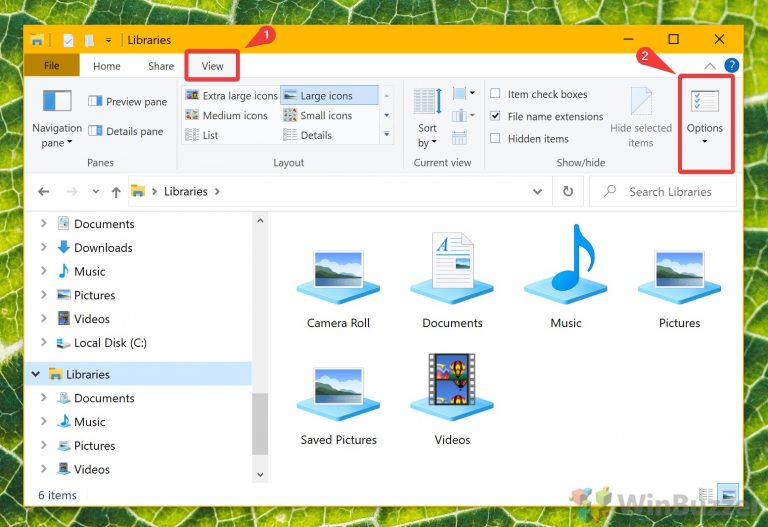 How to Open File Explorer Folder Options in Windows 10 - WinBuzzer