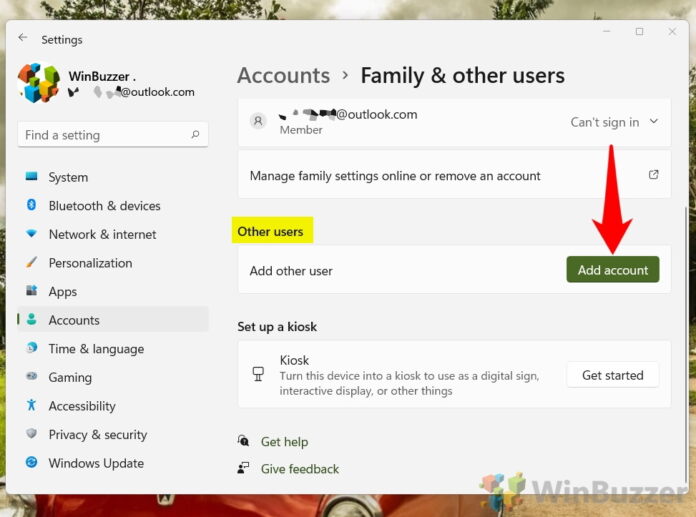 How to Add a User Account on Windows 11