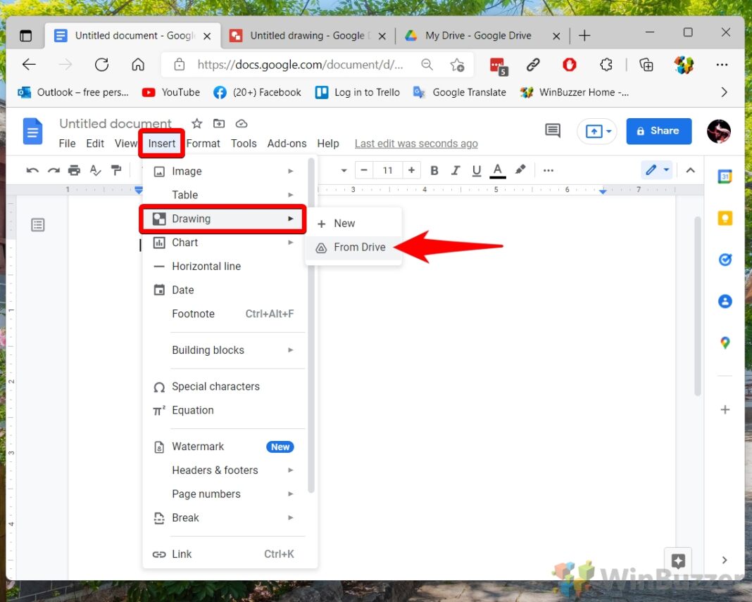 How to Draw on Google Docs - WinBuzzer