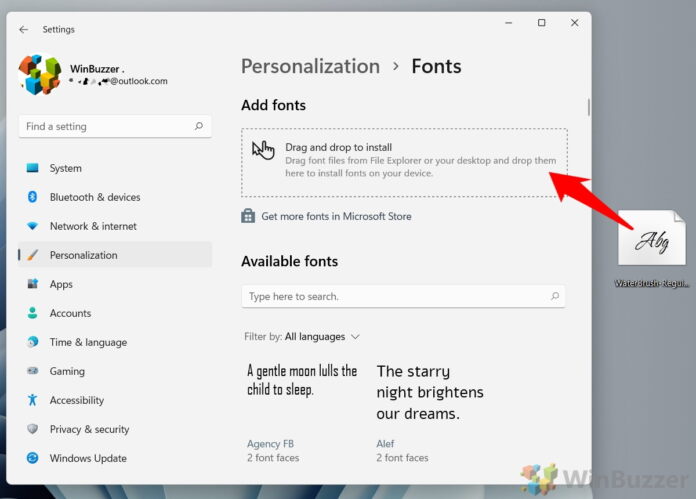 How to Install Fonts in Windows 11 or Windows 10 - WinBuzzer