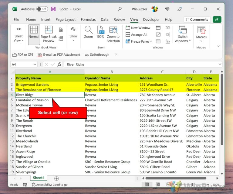 How to Freeze a Row or Column in Excel