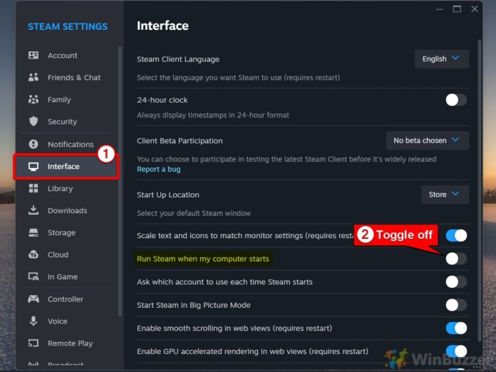 How to Stop Steam from Opening on Startup - WinBuzzer
