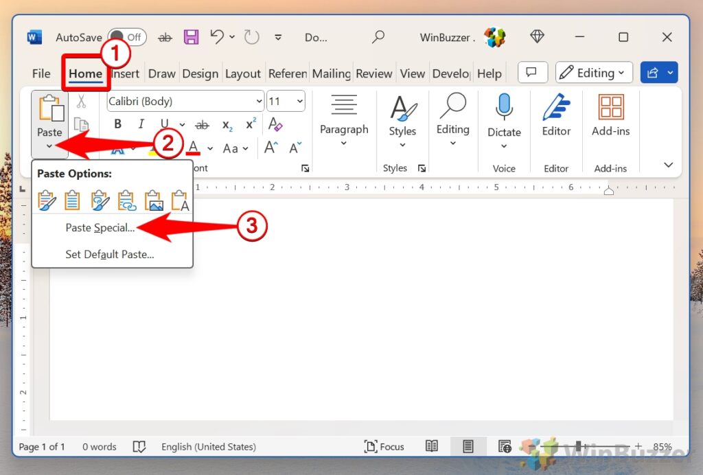 How to Insert an Excel Table into Word Documents - WinBuzzer